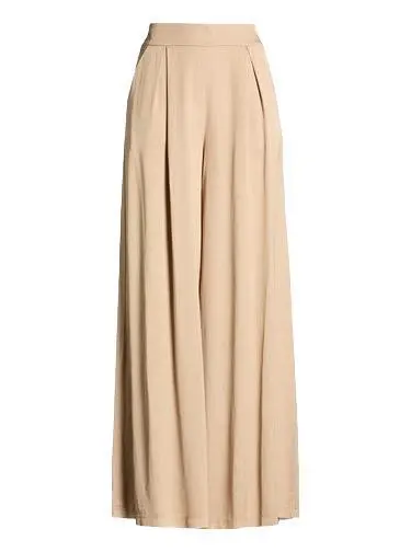 DANIELE FIESOLI Wide-leg Linen-viscose Pants - Beige