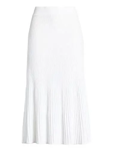 DANIELE FIESOLI Midi Flared Ribbed Cotton Skirt - White