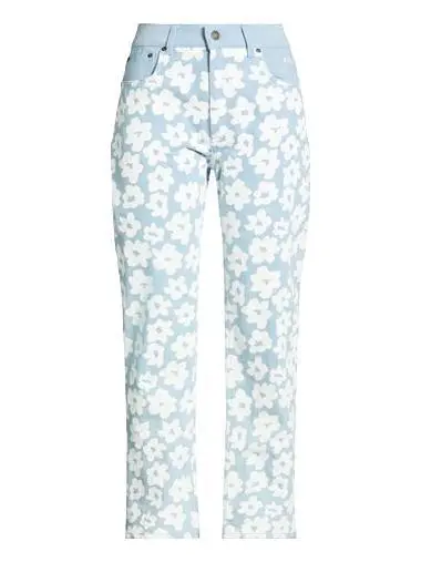 MSGM Tapered Floral-print Jeans - Blue