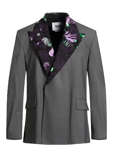 MSGM Blazer Size Virgin Wool, Elastane - Grey