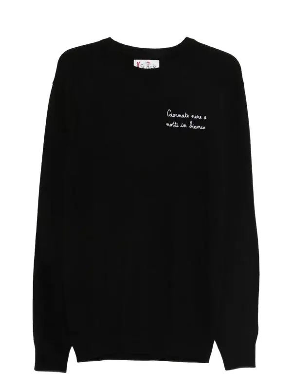 MC2 SAINT BARTH Embroidered Ski Top - Black