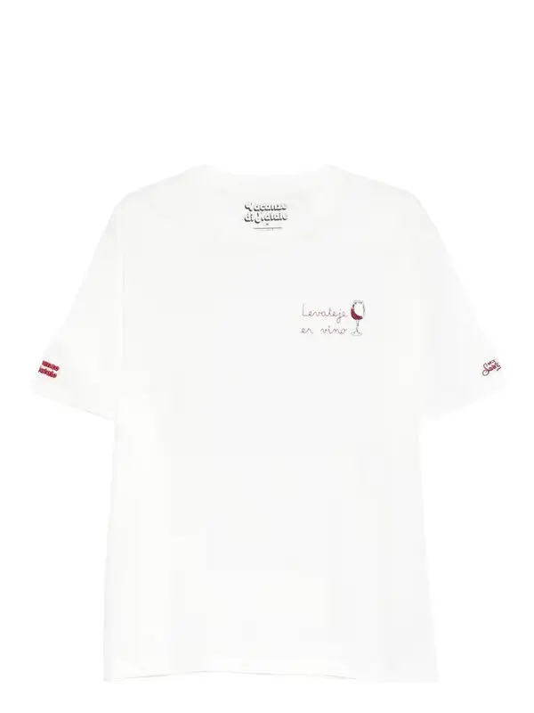MC2 SAINT BARTH Embroidered T-shirt - White