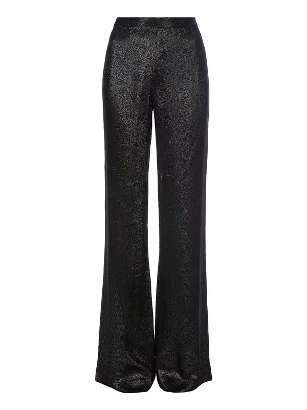 L'Agence Wide Leg Trousers - Black