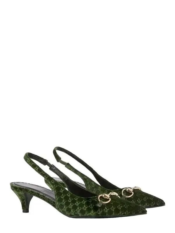 Gucci 45mm Horsebit-detail Pumps - Green