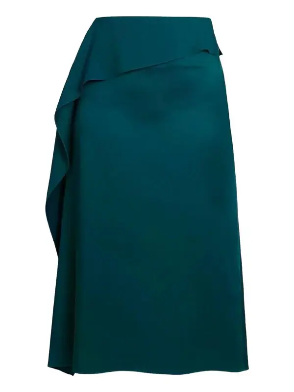 Erdem Ruffled Midi Skirt - Green