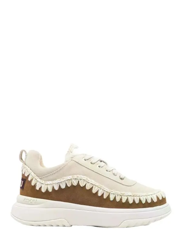 Mou Stitch Shearling Sneakers - Neutrals