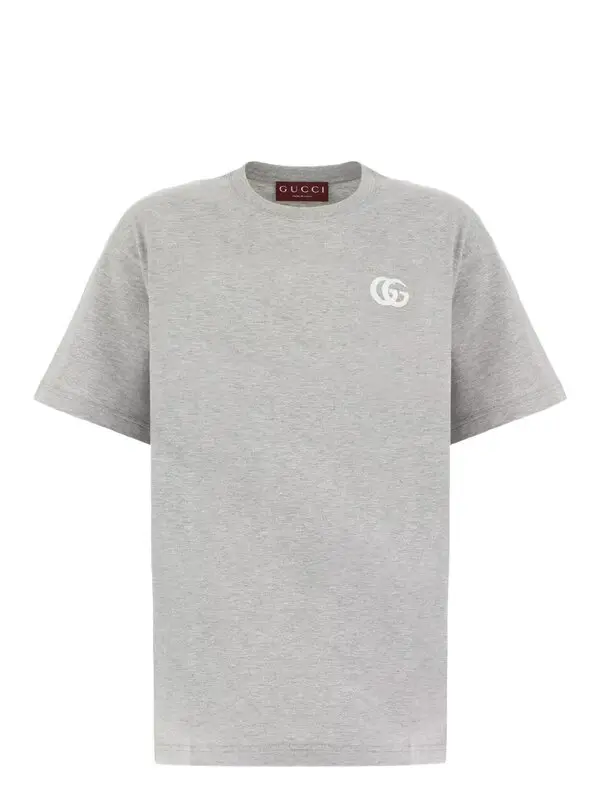 Gucci Embroidered Logo T-shirt - Grey