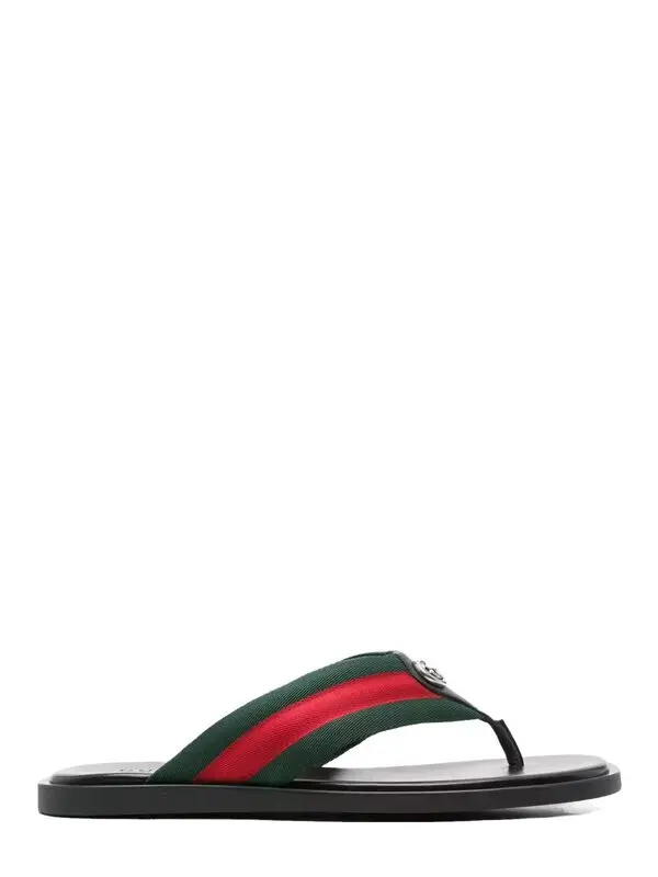 Gucci Web-stripe Sandals - Black