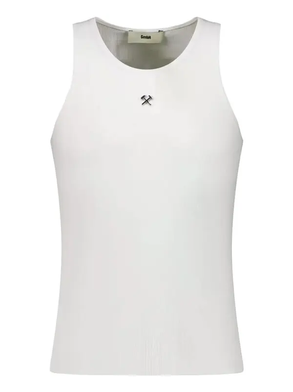 GMBH Ribbed Tank Top - White