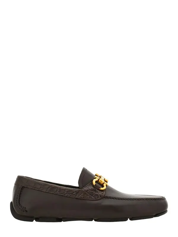 FERRAGAMO Gancini Driver Ornat - Brown