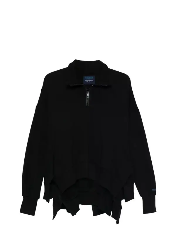 Yohji Yamamoto Half-zip Asymmetric Sweatshirt - Black