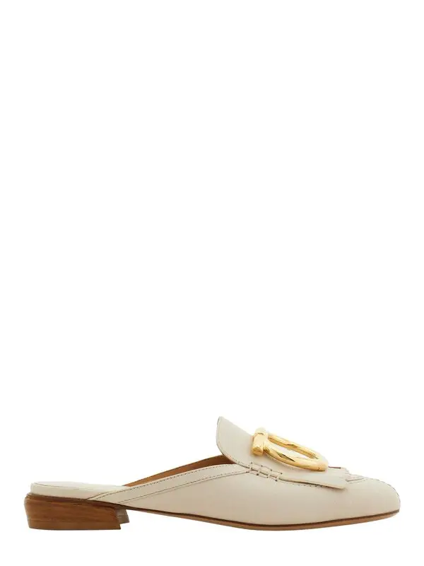 FERRAGAMO Maxi Gancini Mule - White