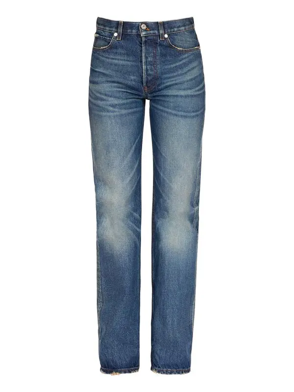 FERRAGAMO Five-pocket Straight-leg Denim Jeans - Blue