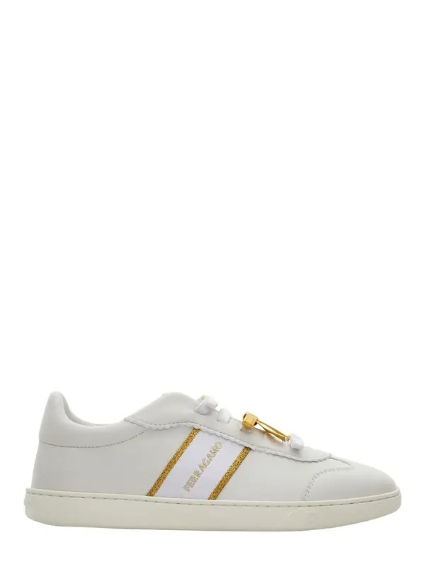 FERRAGAMO Sneaker With Bow Detailing - White