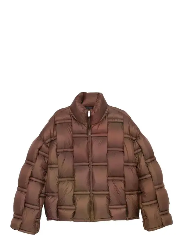 RAXXY Panelled Quilted Jacket - Brown