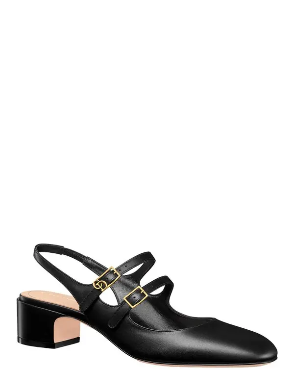 Dior Chérie Slingback Pump - Black Supple Calfskin