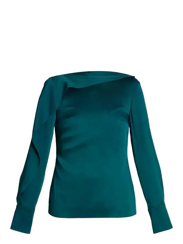Erdem Draped Ruffle Top - Green