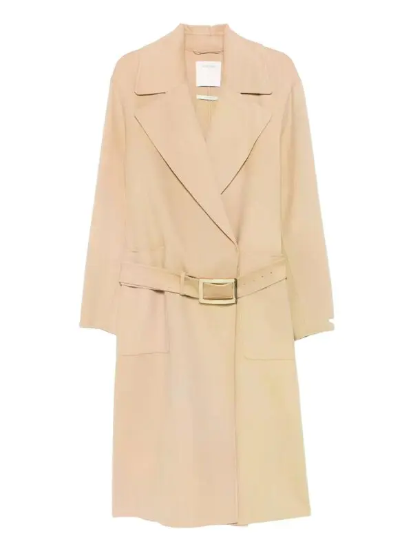 Sportmax Belted Overcoat - Neutrals