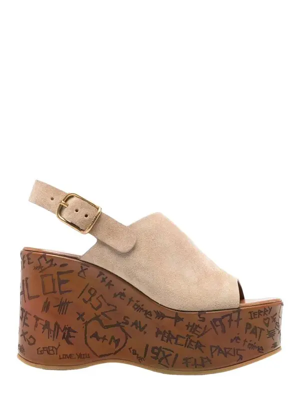 Chloé Maxime Platform Sandals - Neutrals