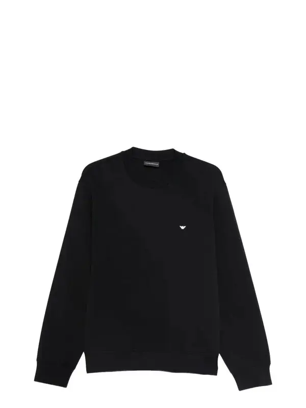 Emporio Armani Logo-embroidered Sweatshirt - Black