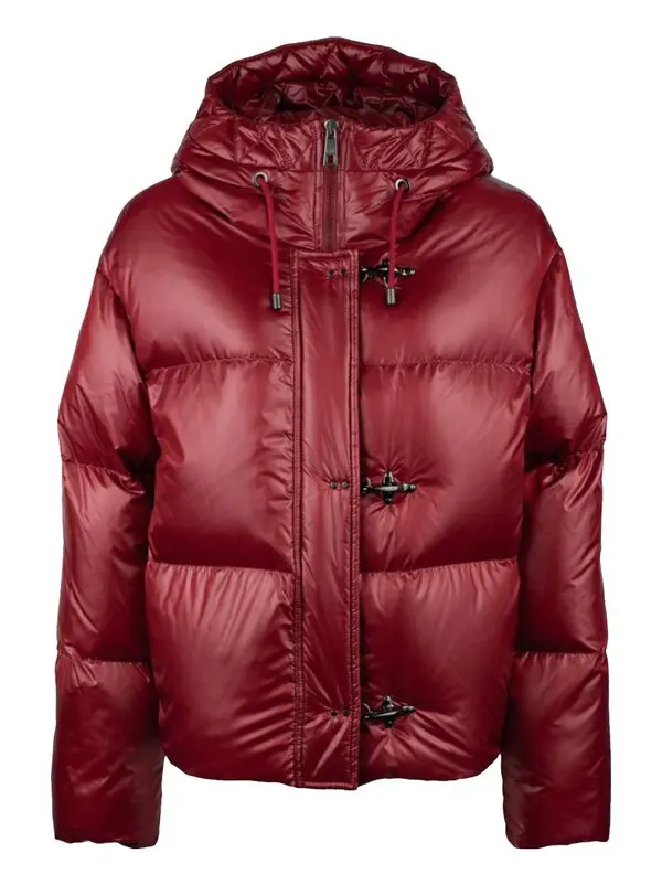 FAY Down Jacket With Three Feather Hooks - Red