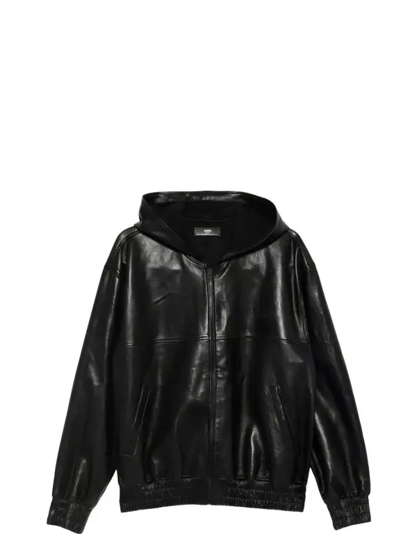 Amiri Leather Zip Jacket - Black