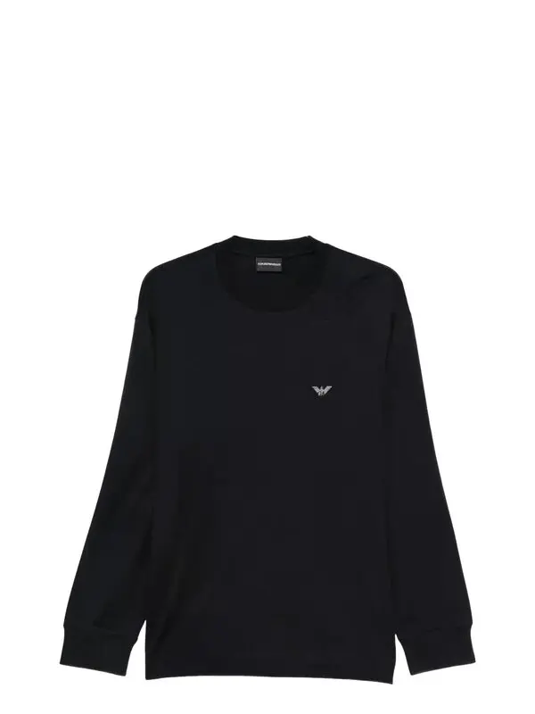 Emporio Armani Logo-patch Sweatshirt - Blue