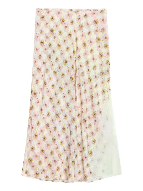 Zadig&Voltaire Jayla Floral-print Midi Skirt - Neutrals