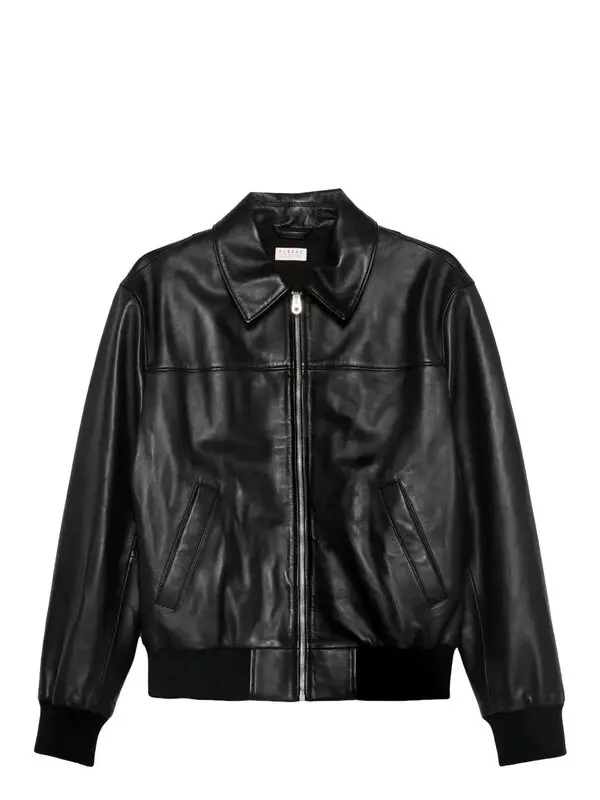 FURSAC Leather Shirt Jacket - Black