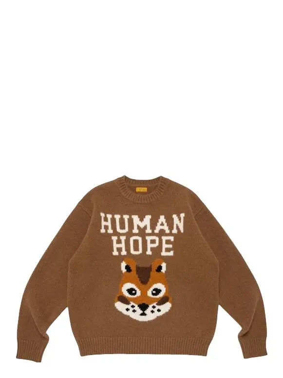 HUMAN MADE Low Gauge Knit Sweater - Brown