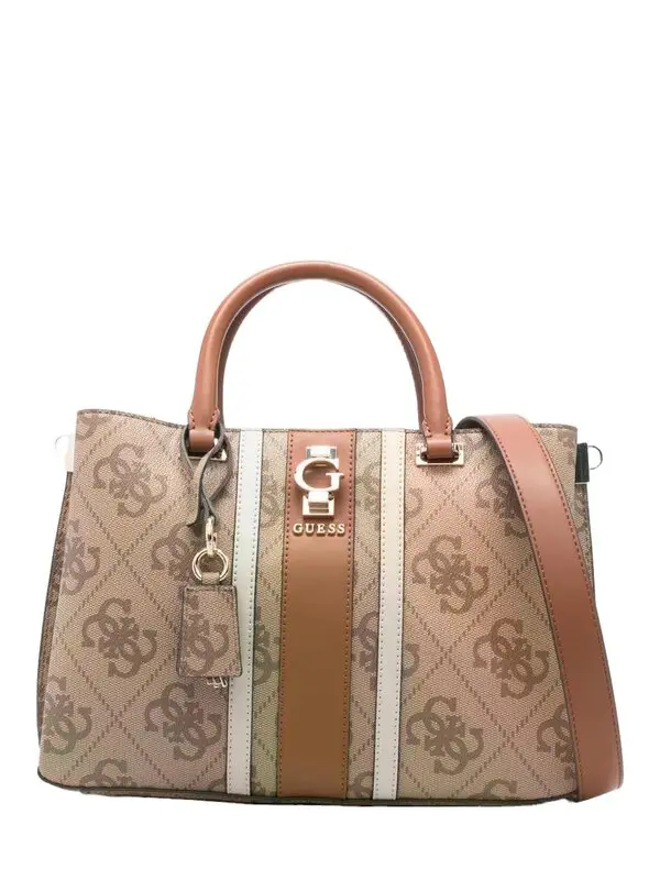 Guess Monogram Pattern Tote Bag - Neutrals