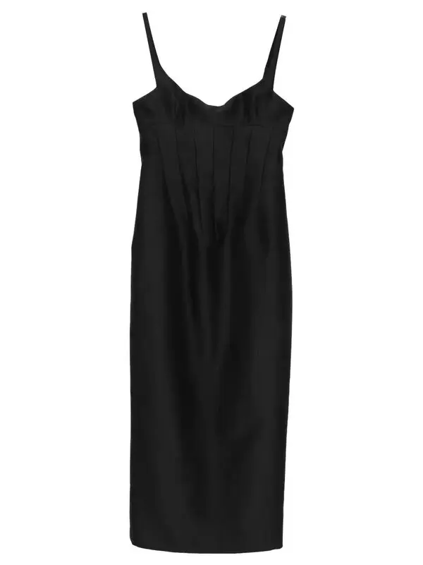 Khaite Lotte Midi Dress - Black