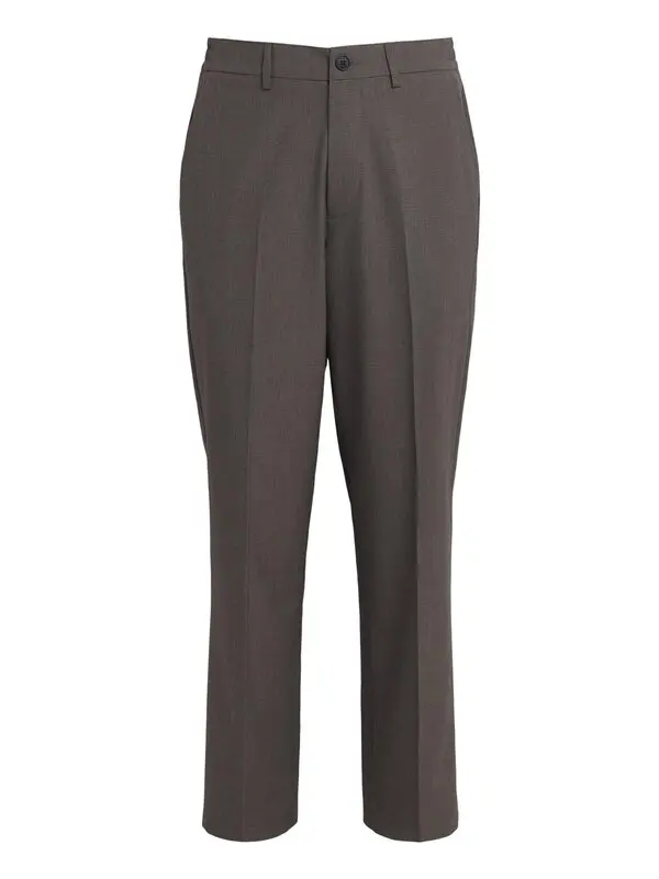 WAX LONDON Micro Puppytooth Check Bayham Trousers - Brown