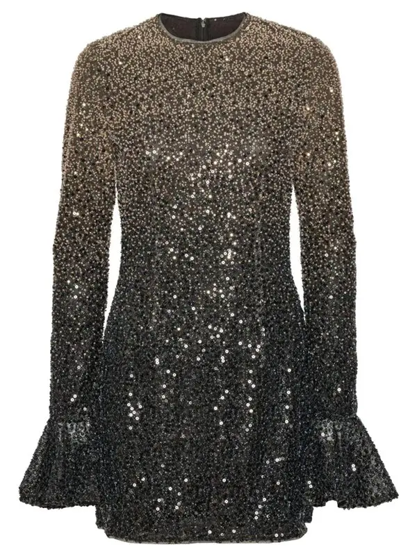 ROTATE BY BIRGER CHRISTENSEN Mini Dress With Sequins - Grey