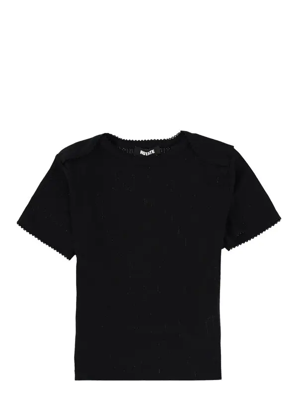 Remain Birger Christensen Pointelle T-shirt - Black
