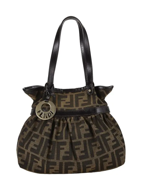 Fendi Zucca Canvas Handbag - Brown