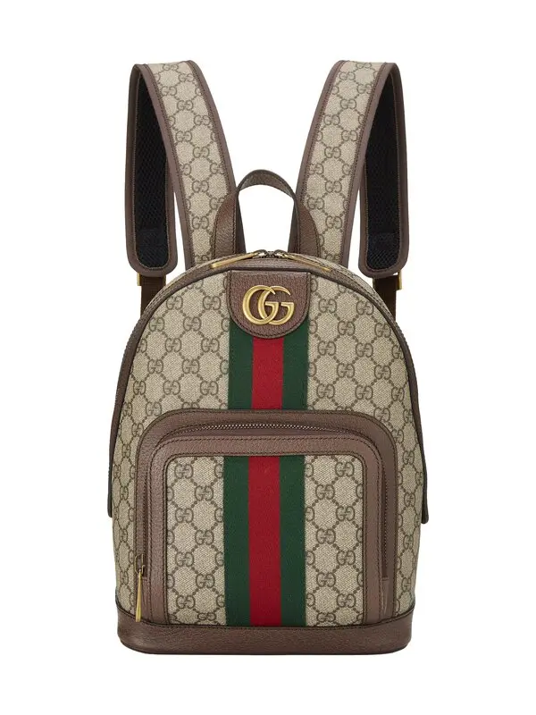 Gucci Gg Supreme Ophidia Backpack - Brown