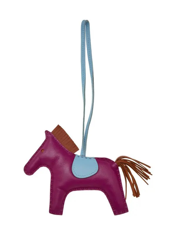 Hermès Multicolor Milo Leather Rodeo Bag Charm - Pink