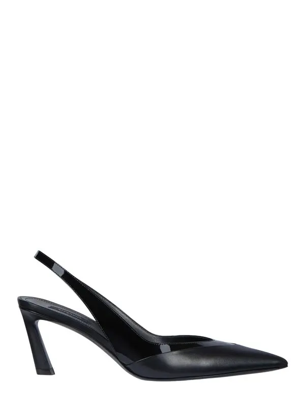 Givenchy Spiky Slingbacks In Leather - Black
