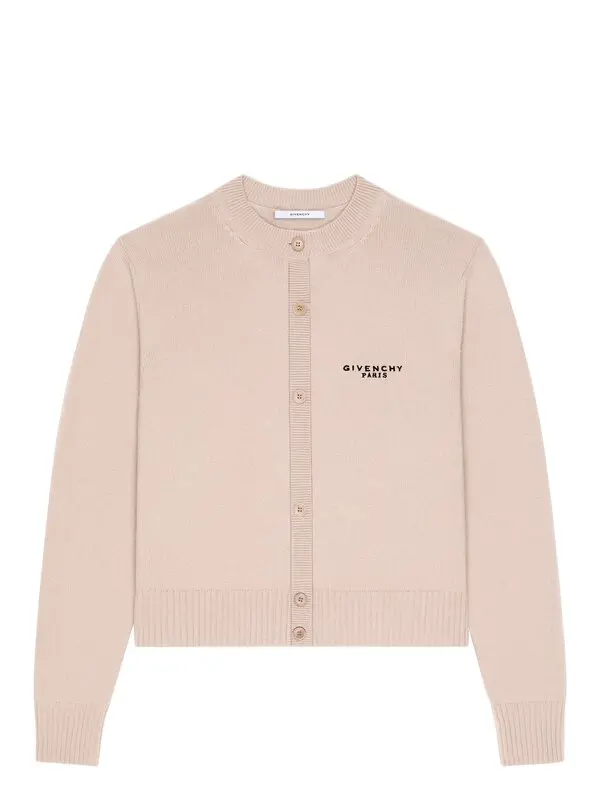 Givenchy Wool And Cashmere Cropped Cardigan - Powder