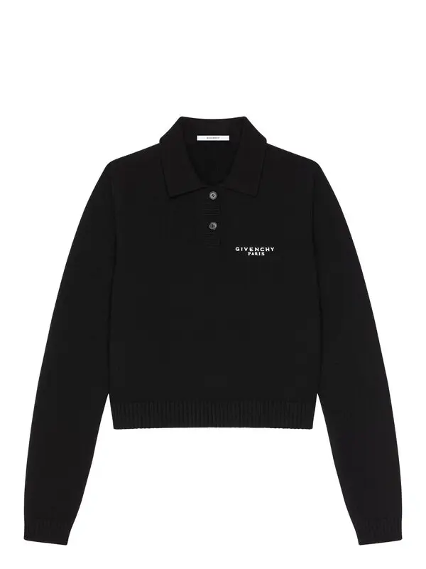 Givenchy Polo In Wool And Cashmere - Black