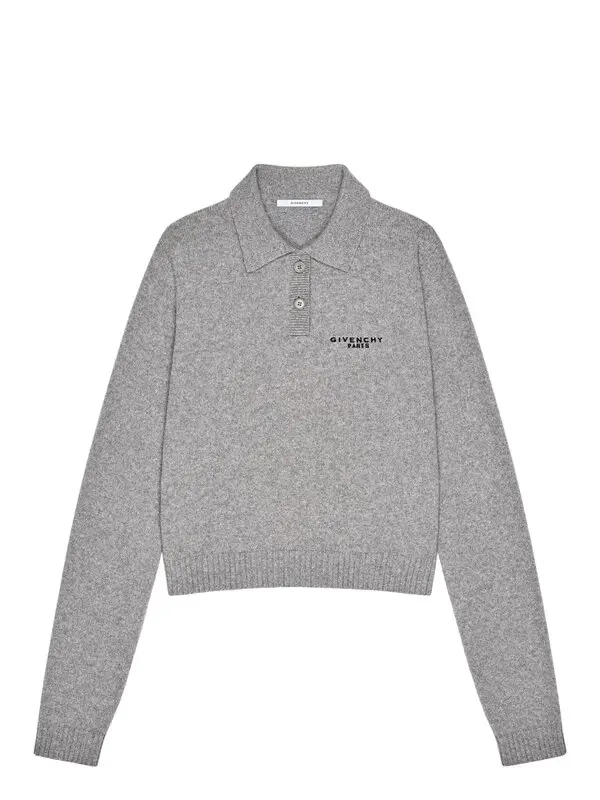 Givenchy Polo In Wool And Cashmere - Light Grey