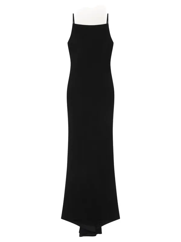 Givenchy Long Crepe Cady Dress - Black