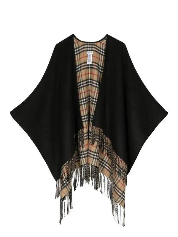Burberry Wool Reversible Cape - Brown