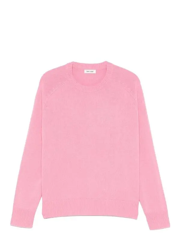 Soft Goat Crew Neck Cashmere Knitwear - Pink