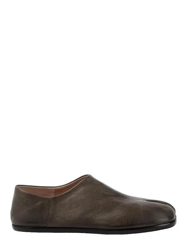 MAISON MARGIELA Tabi Leather Slip-on Shoes - Brown