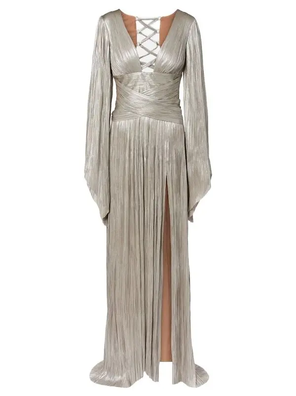MARIA LUCIA HOHAN Alana Pleated Gown - Silver