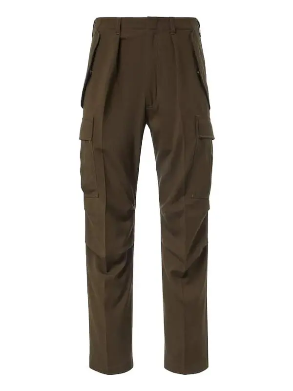 TOM FORD Wool, Cashmere, And Silk Cargo Trousers - Green
