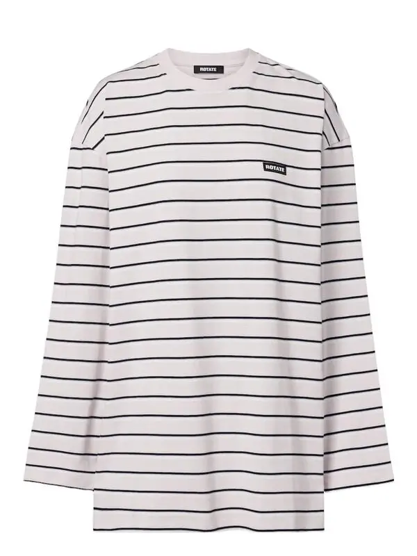 Remain Birger Christensen Striped Oversized Cotton Jersey T-shirt - Pink