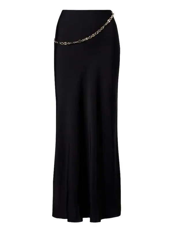 Rabanne Chain-detail Maxi Skirt - Black